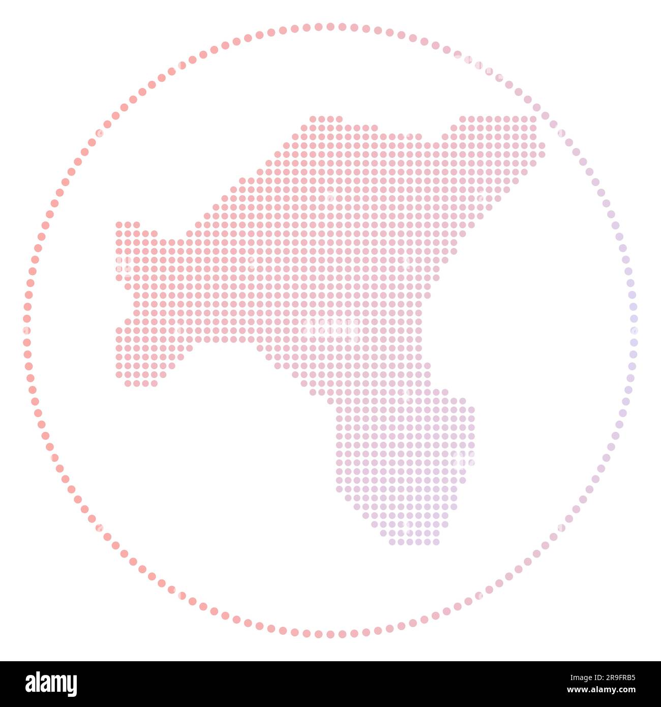 Salt Island digital badge. Dotted style map of Salt Island in circle ...