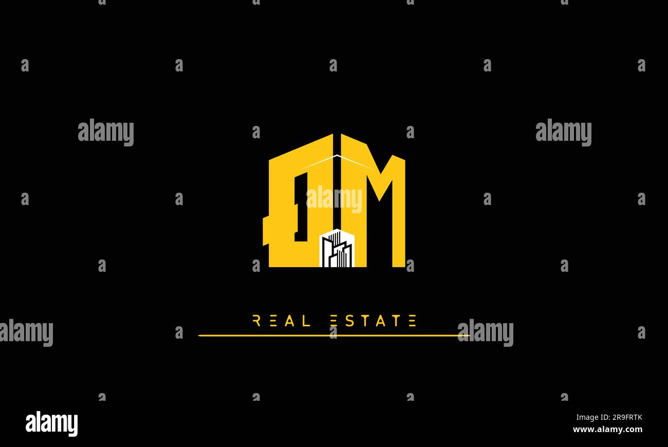Real Estate letters Modern Creative logo QM , MQ Stock Vector Image ...