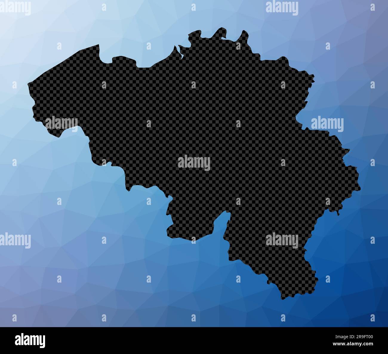 Belgium geometric map. Stencil shape of Belgium in low poly style ...