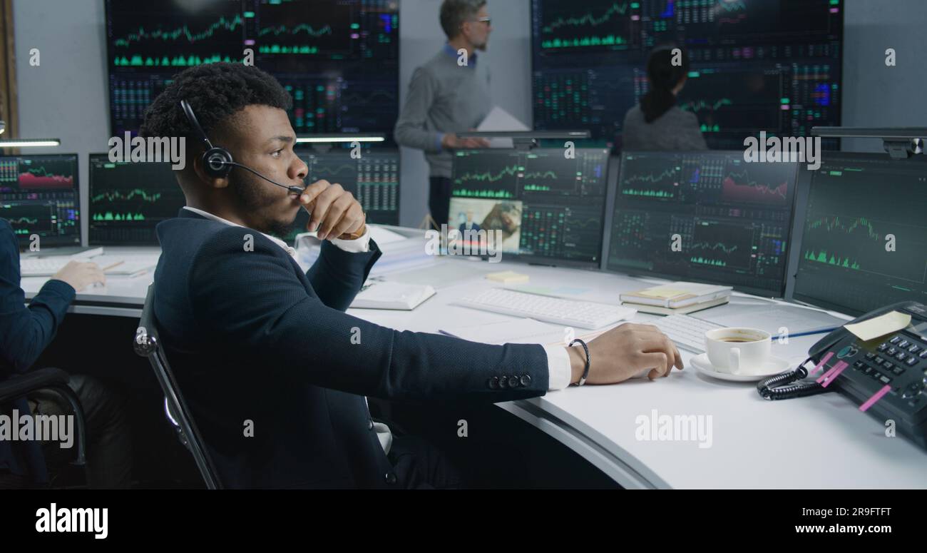 African american male trader works hi-res stock photography and images ...