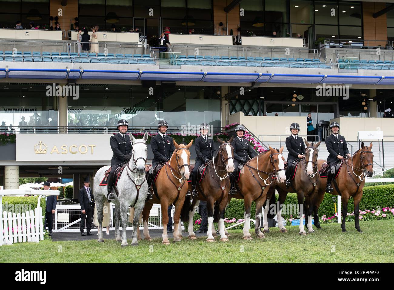 Ascot, Berkshire, UK. 24th June, 2023. Thames Valley Police Mounted ...
