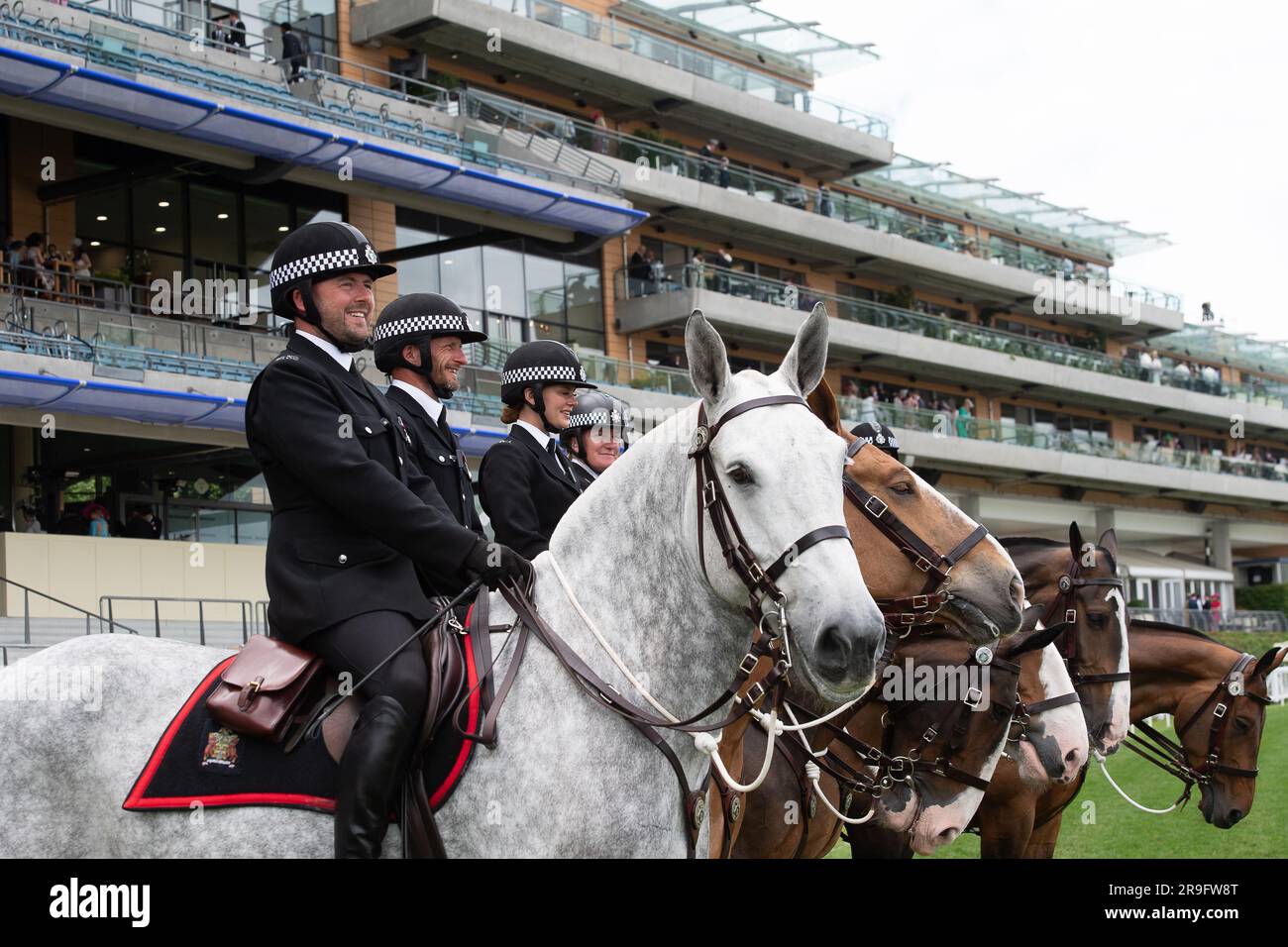 Ascot, Berkshire, UK. 24th June, 2023. Thames Valley Police Mounted ...