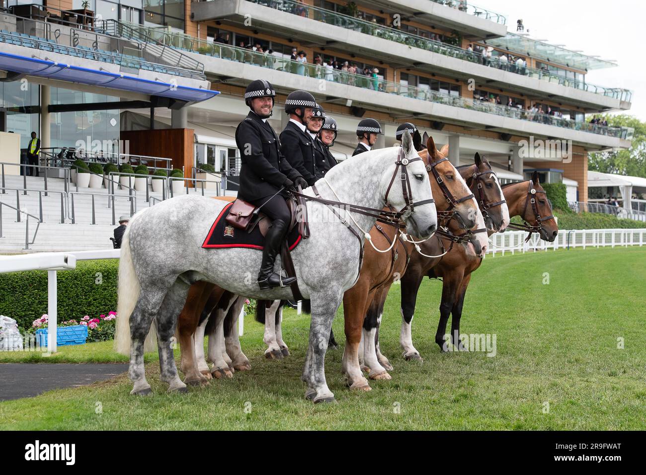 Ascot, Berkshire, UK. 24th June, 2023. Thames Valley Police Mounted ...