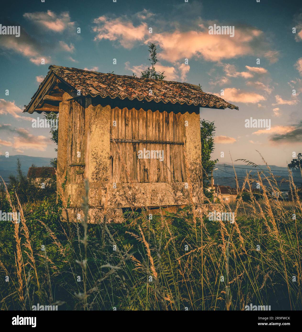 stone construction to save the harvest Stock Photo - Alamy