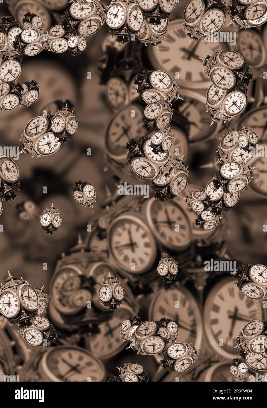 Large set of vintage clock faces. Texture of time, Elegant collection ...