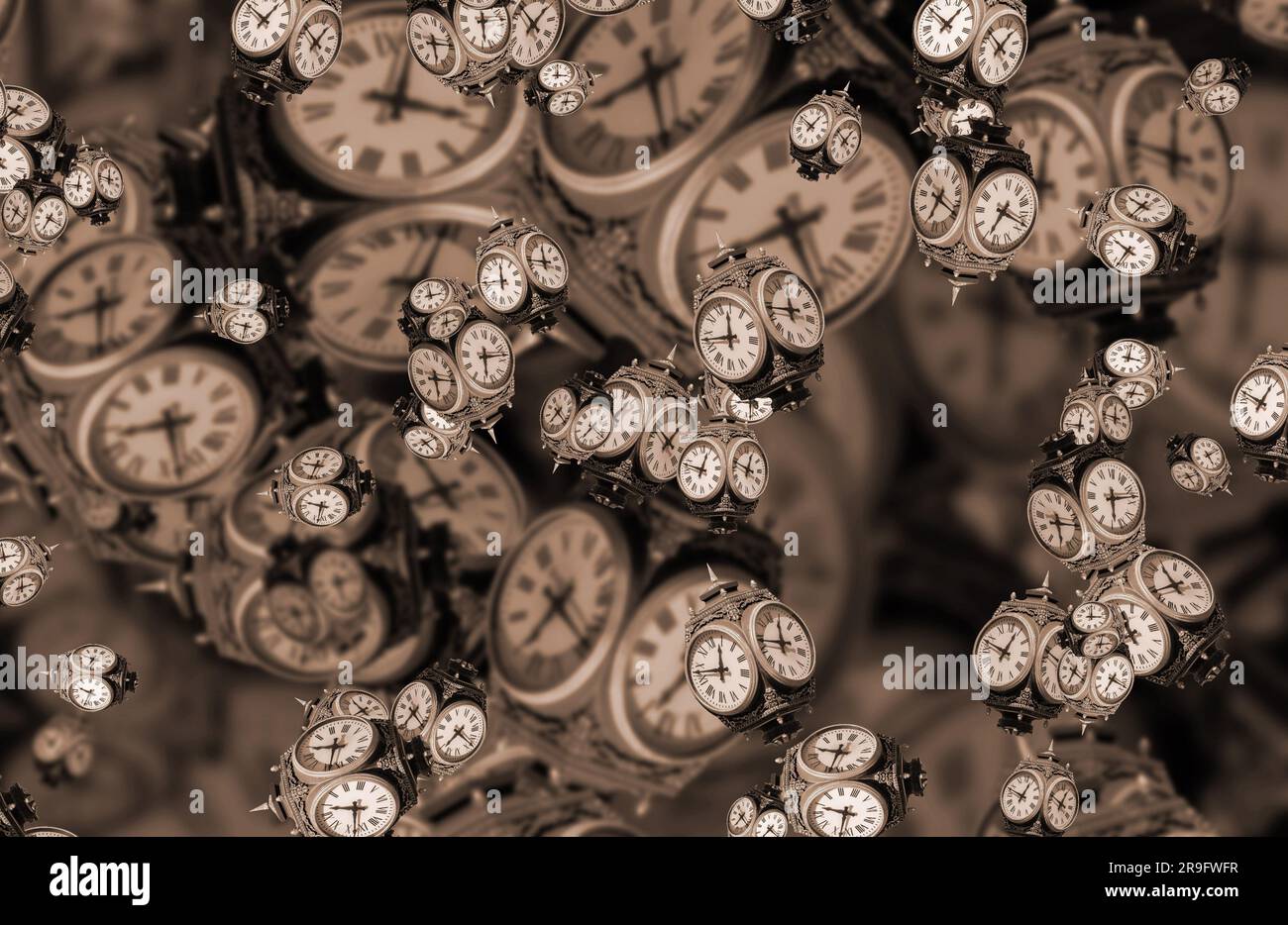 Large set of vintage clock faces. Texture of time, Elegant collection ...