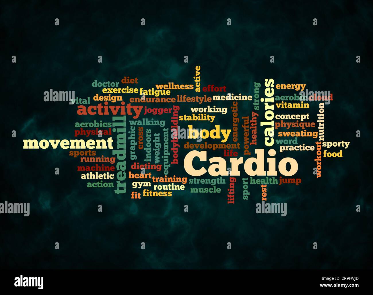 Word Cloud with CARDIO concept create with text only Stock Photo - Alamy