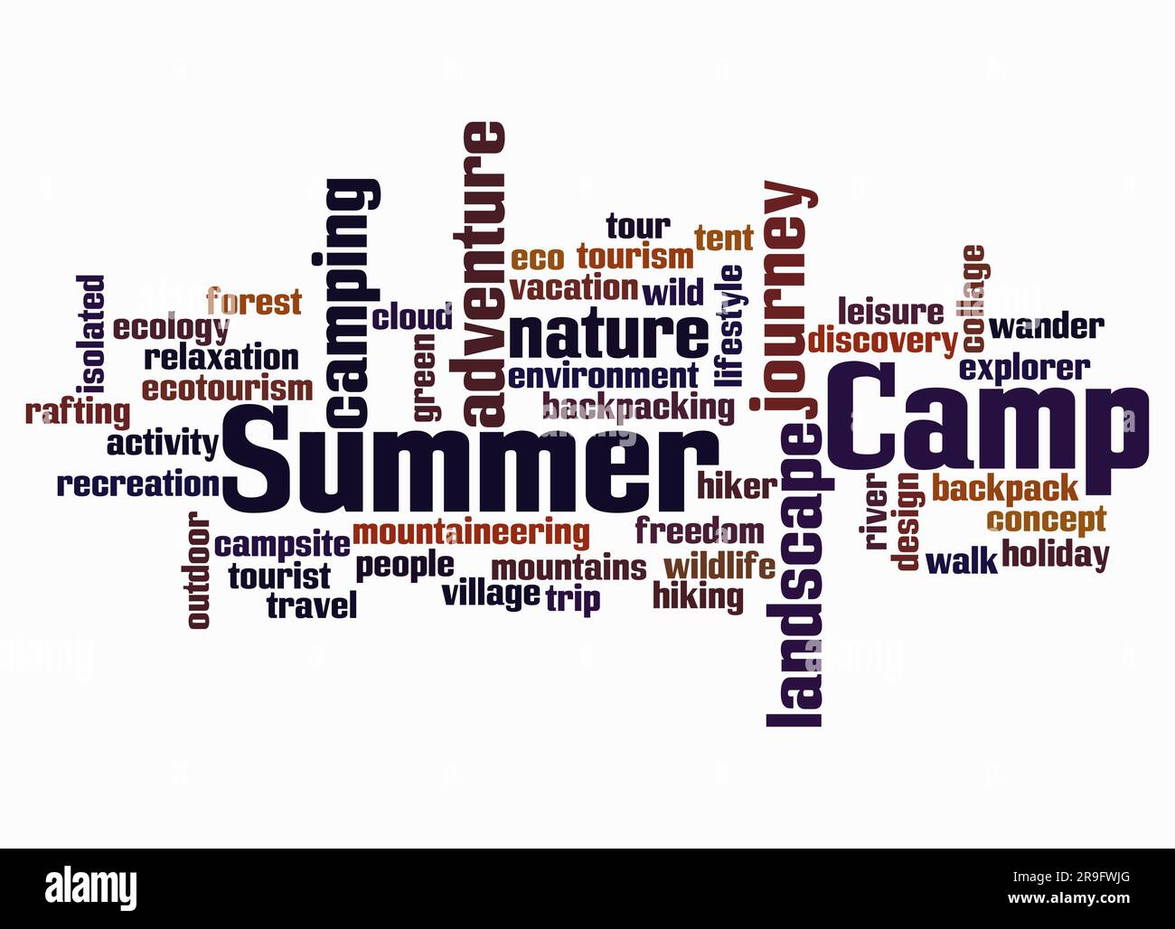 Word Cloud with SUMMER CAMP concept create with text only Stock Photo ...