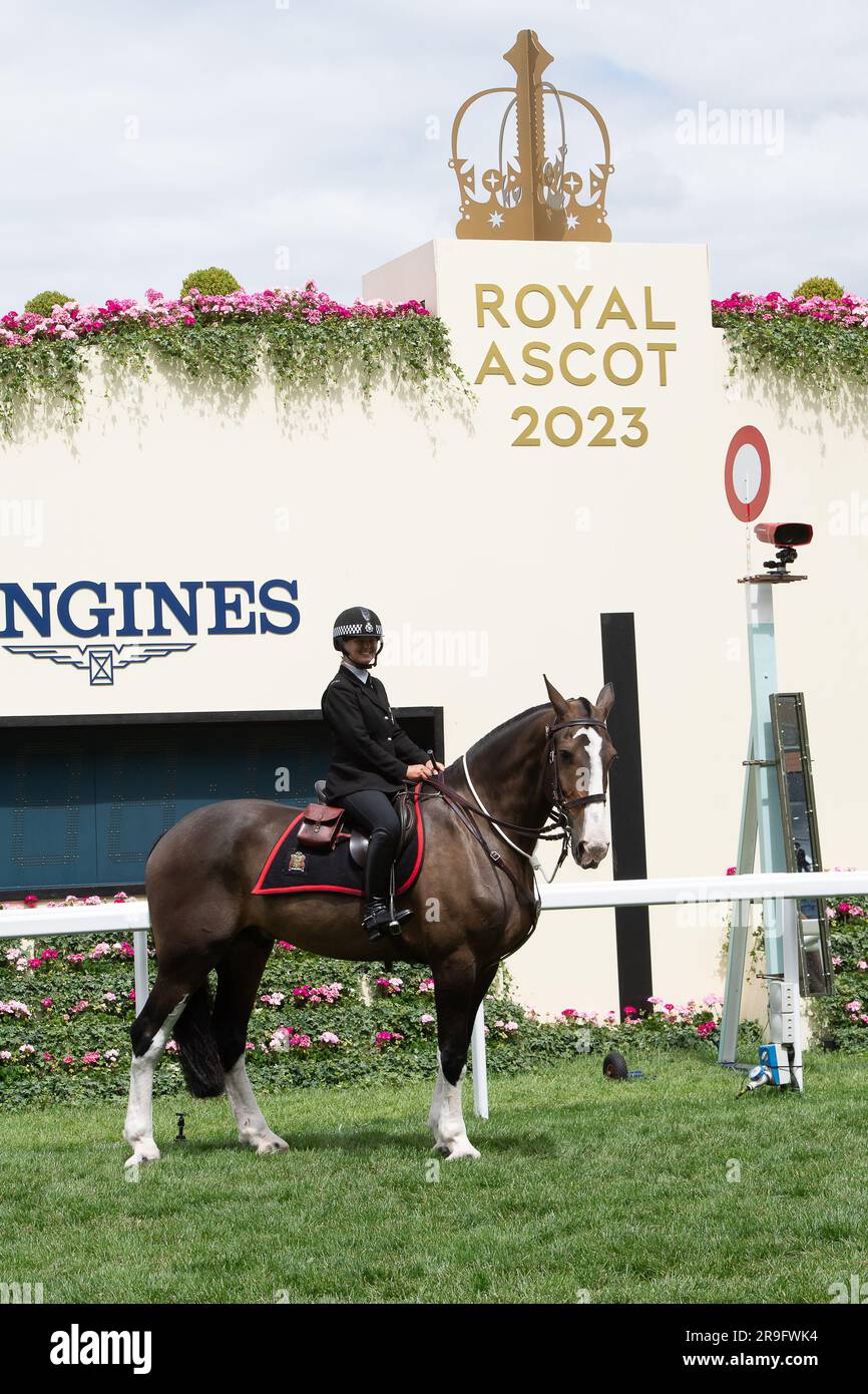 Ascot, Berkshire, UK. 24th June, 2023. Thames Valley Police Mounted ...