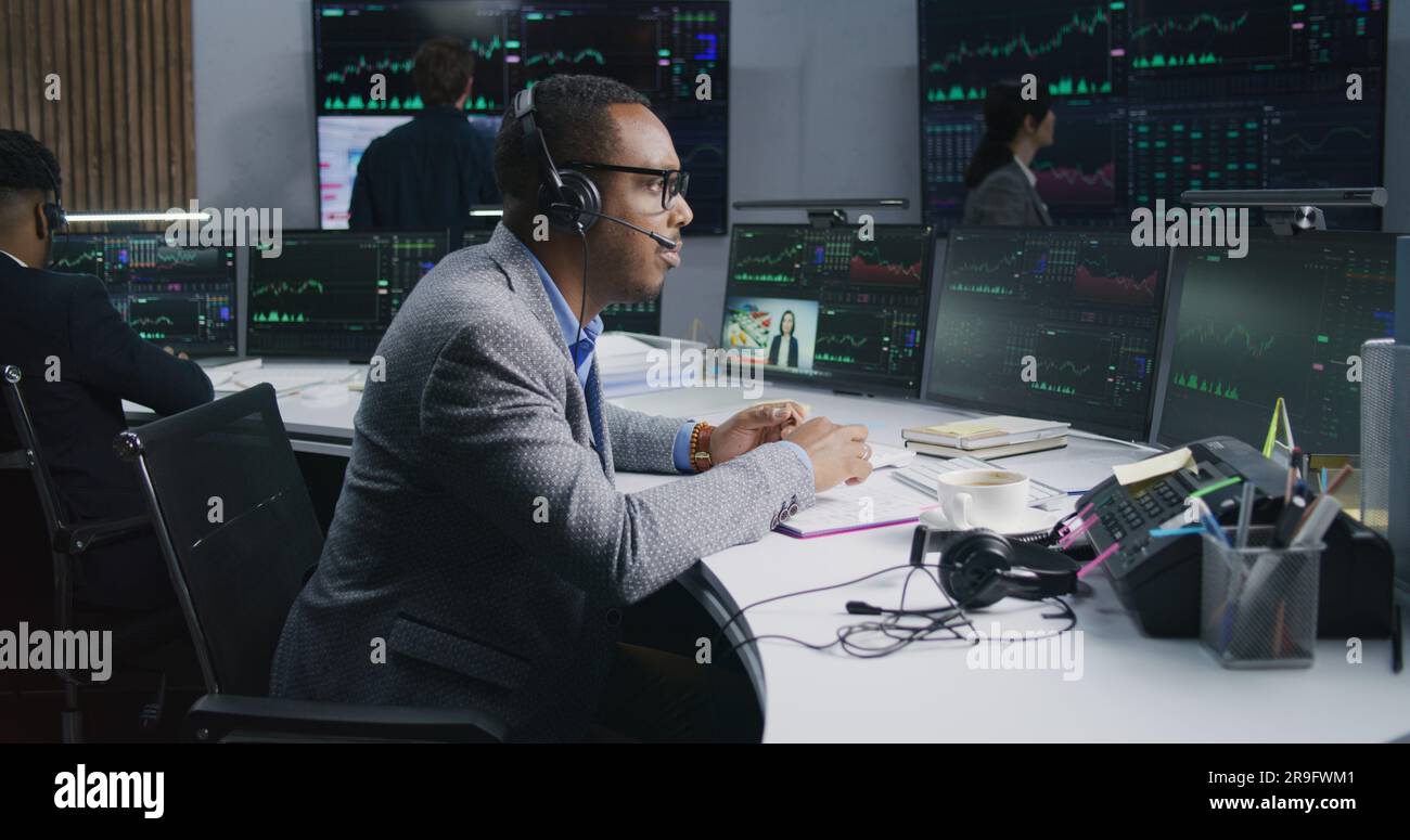 African american male trader works hi-res stock photography and images ...