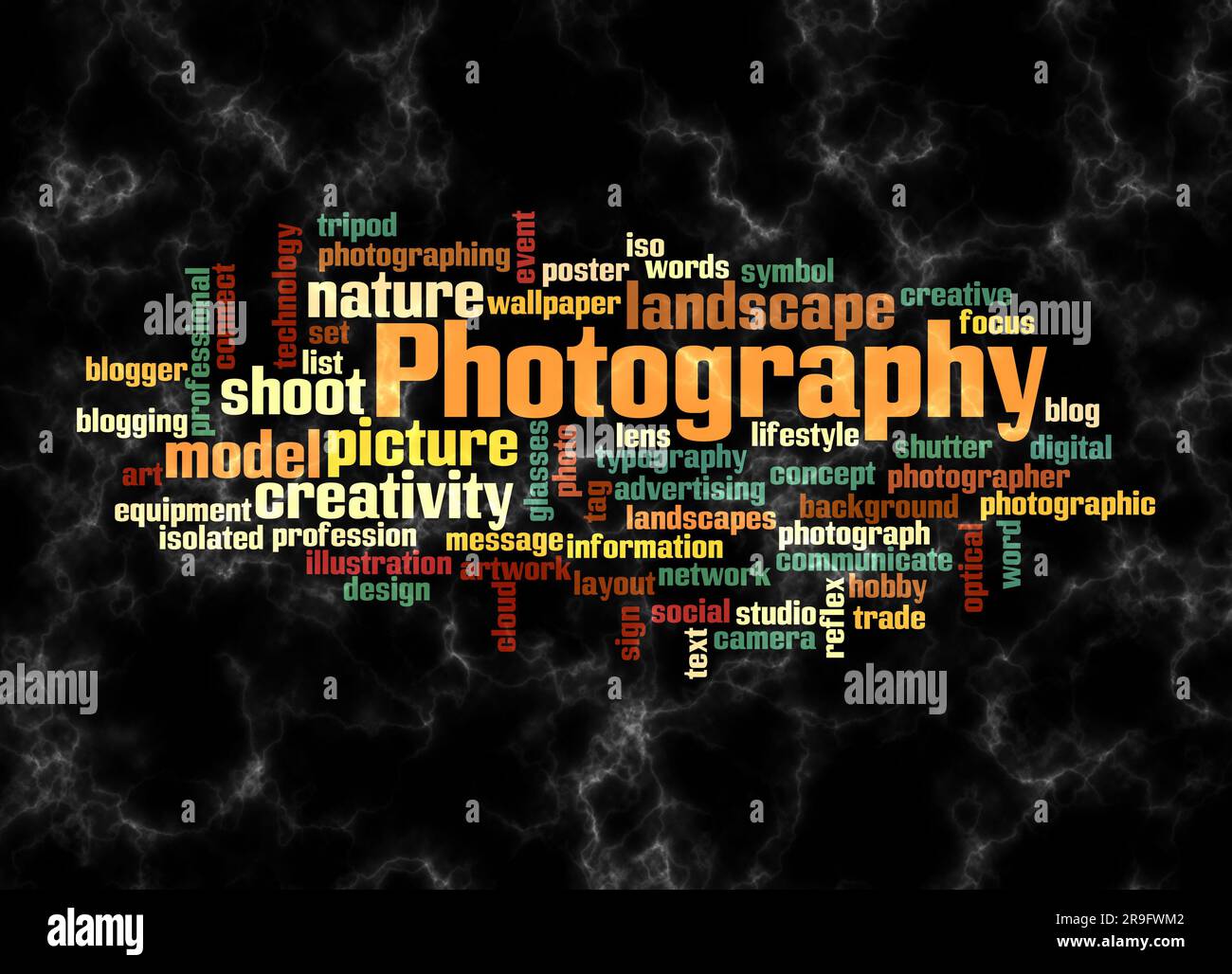 Word Cloud with PHOTOGRAPHY concept create with text only Stock Photo ...