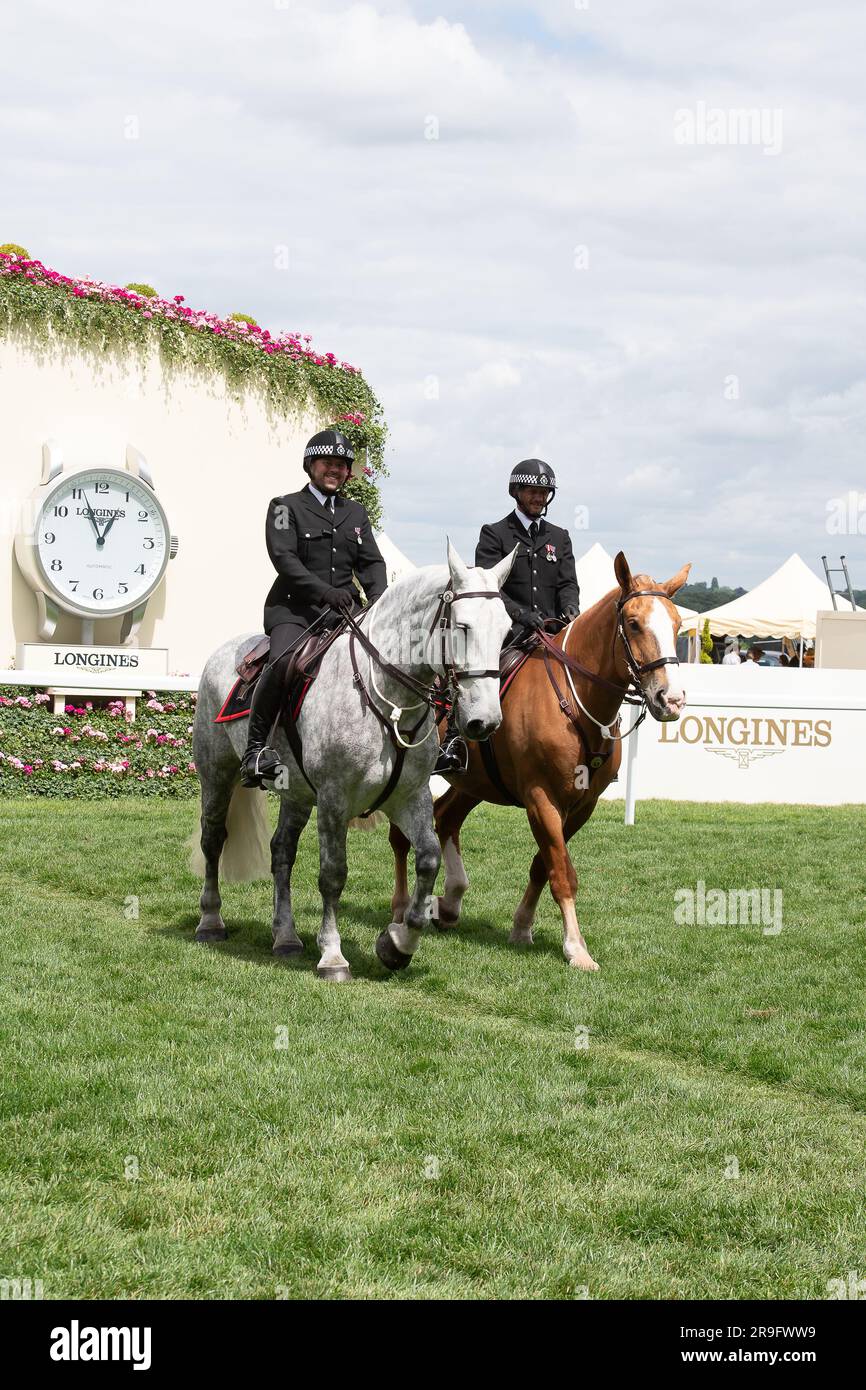 Ascot, Berkshire, UK. 24th June, 2023. Thames Valley Police Mounted ...