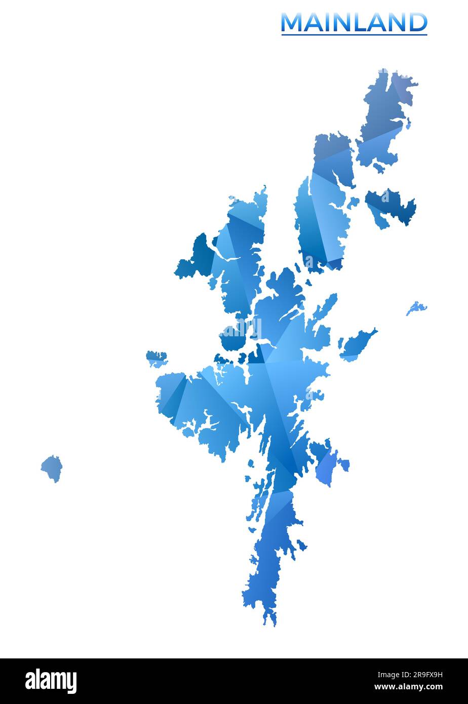 Vector polygonal Mainland map. Vibrant geometric island in low poly ...