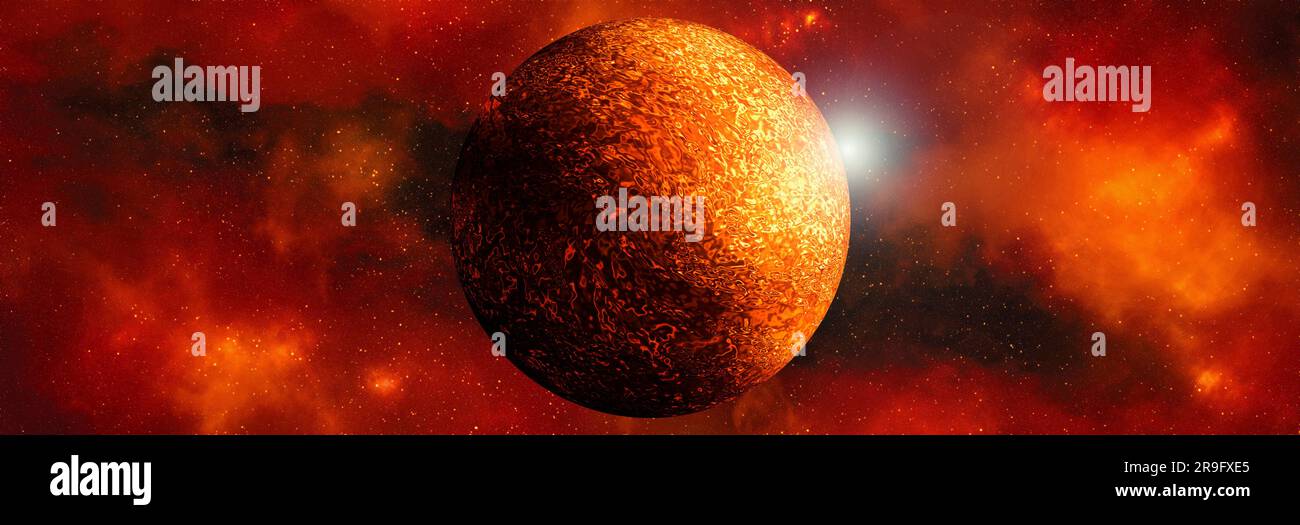 Unknown planet from outer space. Space nebula. Cosmic cluster of stars ...
