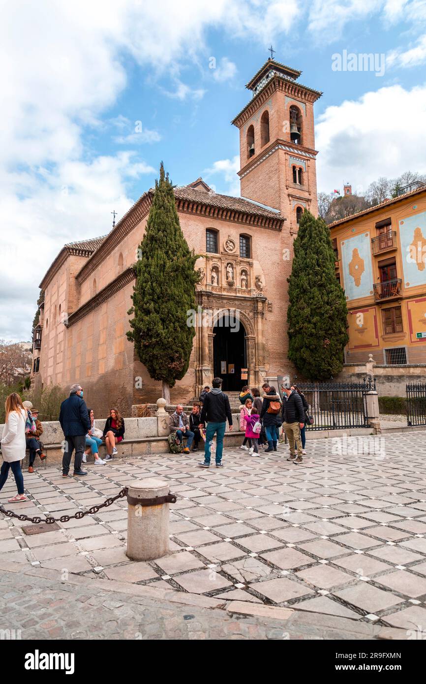 Granada, Spain - February 26, 2022: Church of San Gil and Santa Ana in ...