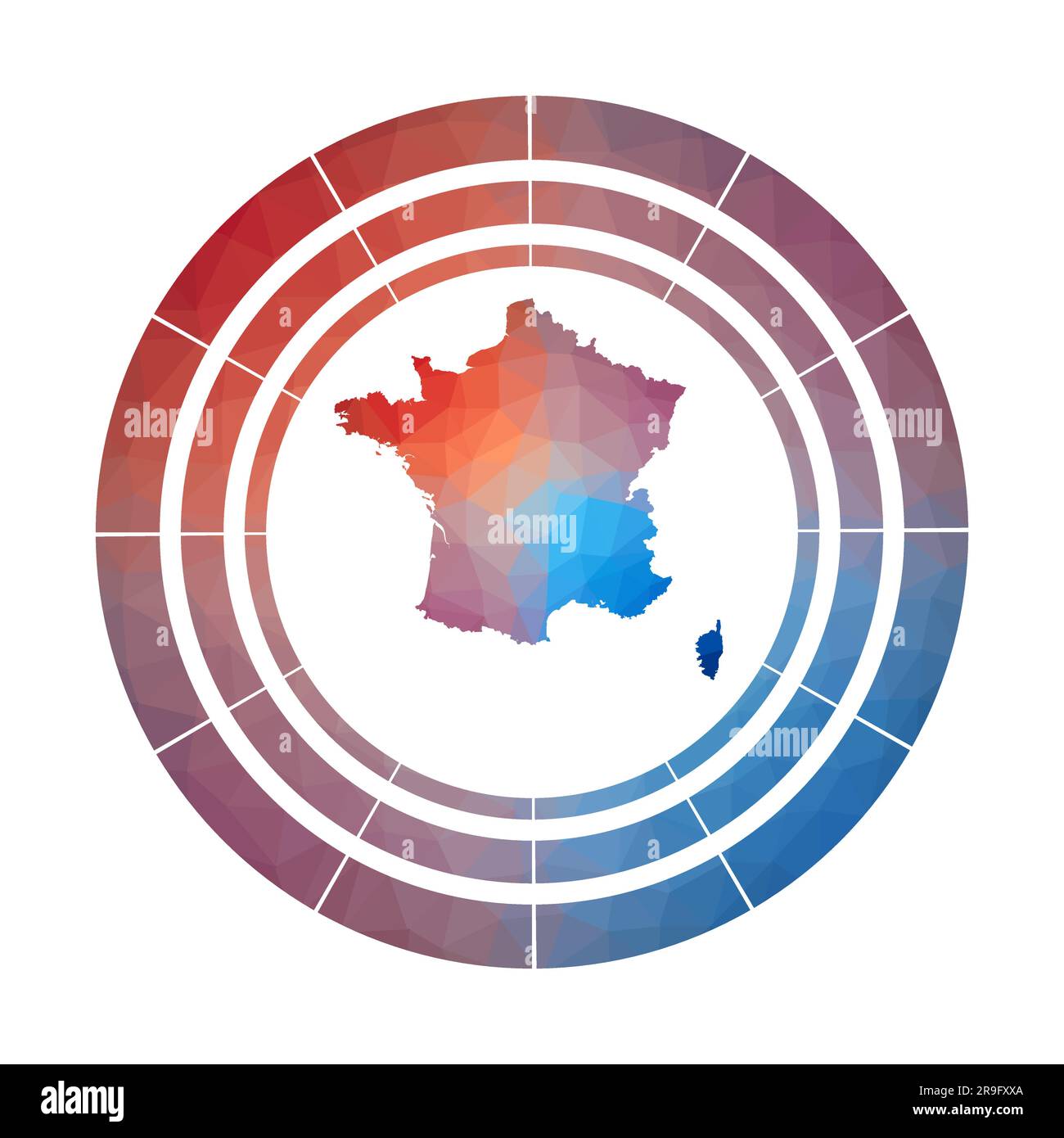 Rounded france map Stock Vector Images - Alamy