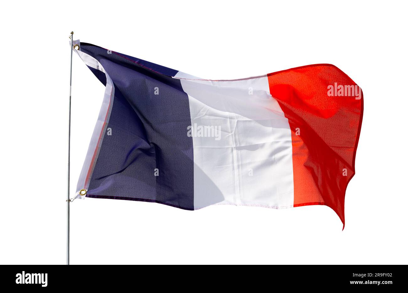 Flag of France waving Stock Photo - Alamy