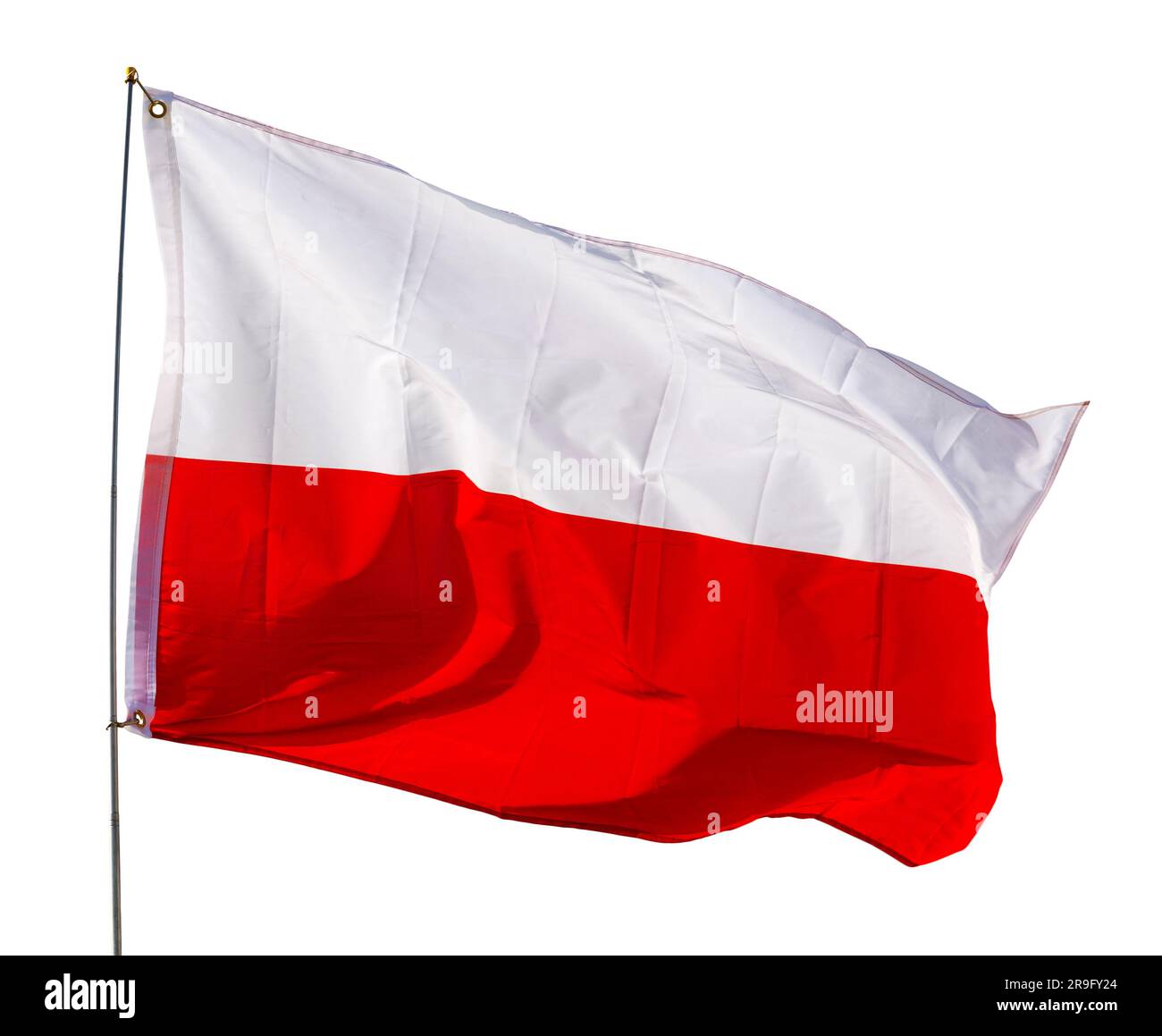 Flag of poland flying Stock Photo - Alamy