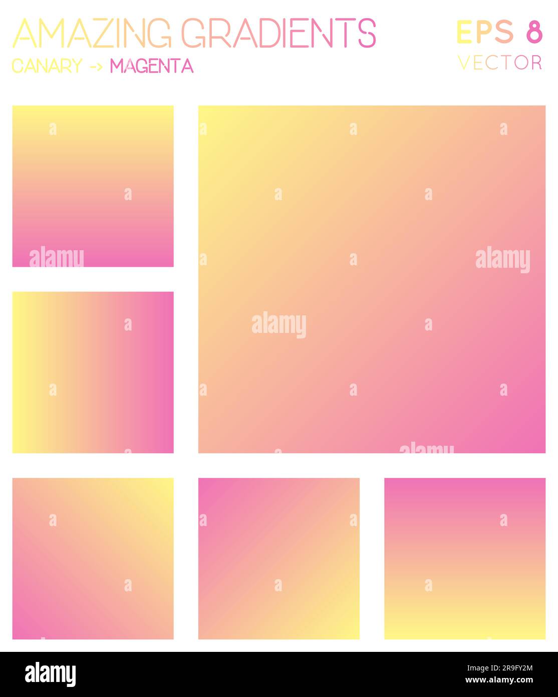 Colorful gradients in canary and magenta color tones. Adorable gradient ...