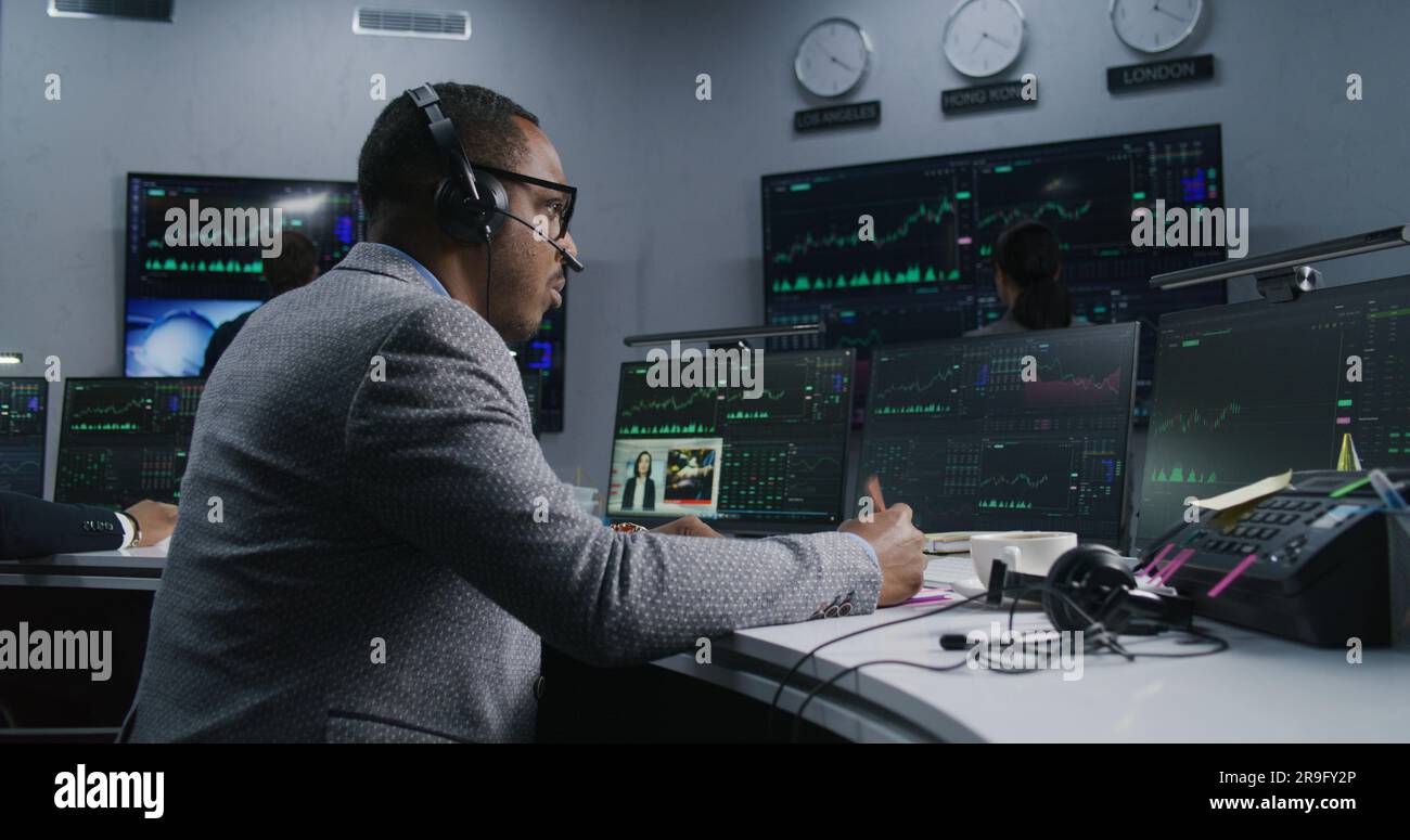 African american male trader works hi-res stock photography and images ...