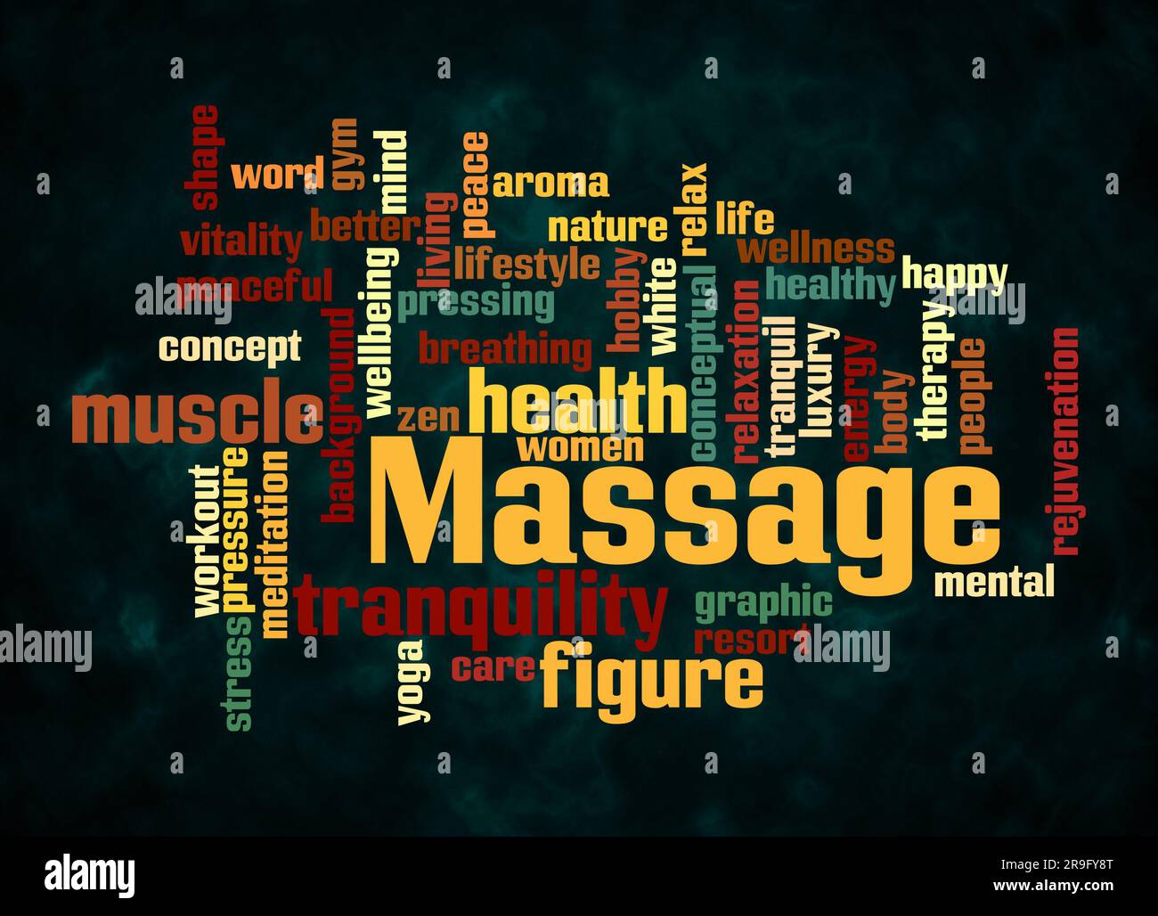 Word Cloud with MASSAGE concept create with text only Stock Photo - Alamy