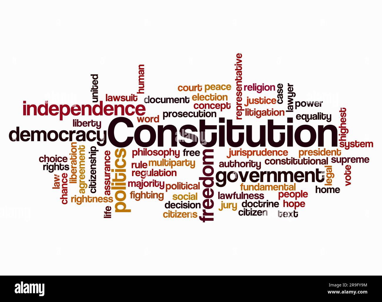 Word Cloud with CONSTITUTION concept create with text only Stock Photo ...