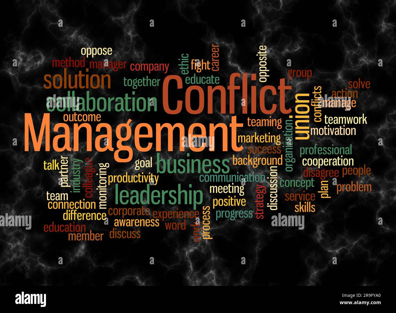 Word Cloud with CONFLICT MANAGEMENT concept create with text only Stock ...