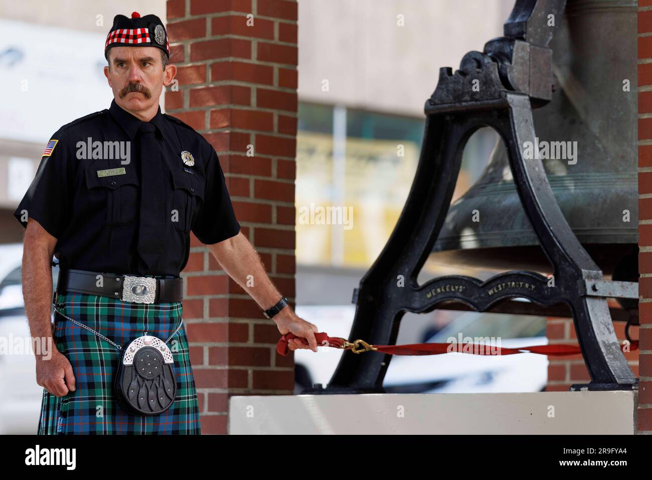 Portland, USA. 26th June, 2023. Firefighter of the Year Sean Fogarty ...