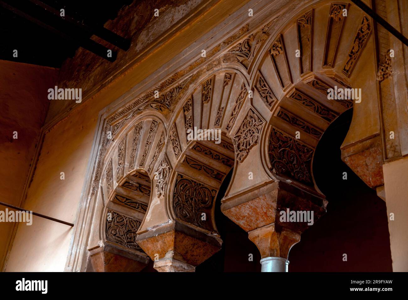 Alcazaba, a palatial fortification in Malaga, Spain. It was built by ...