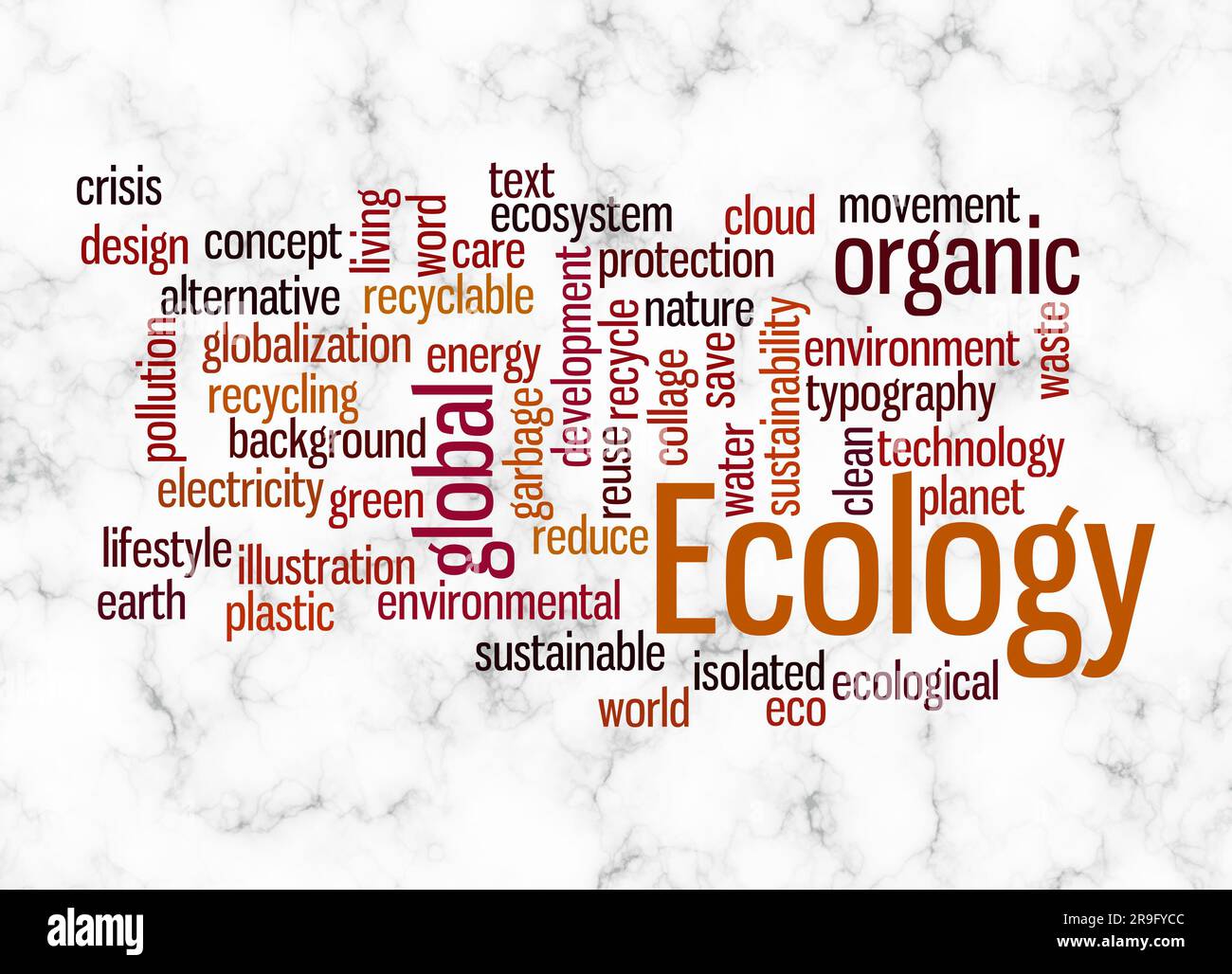Word Cloud with ECOLOGY concept create with text only Stock Photo - Alamy
