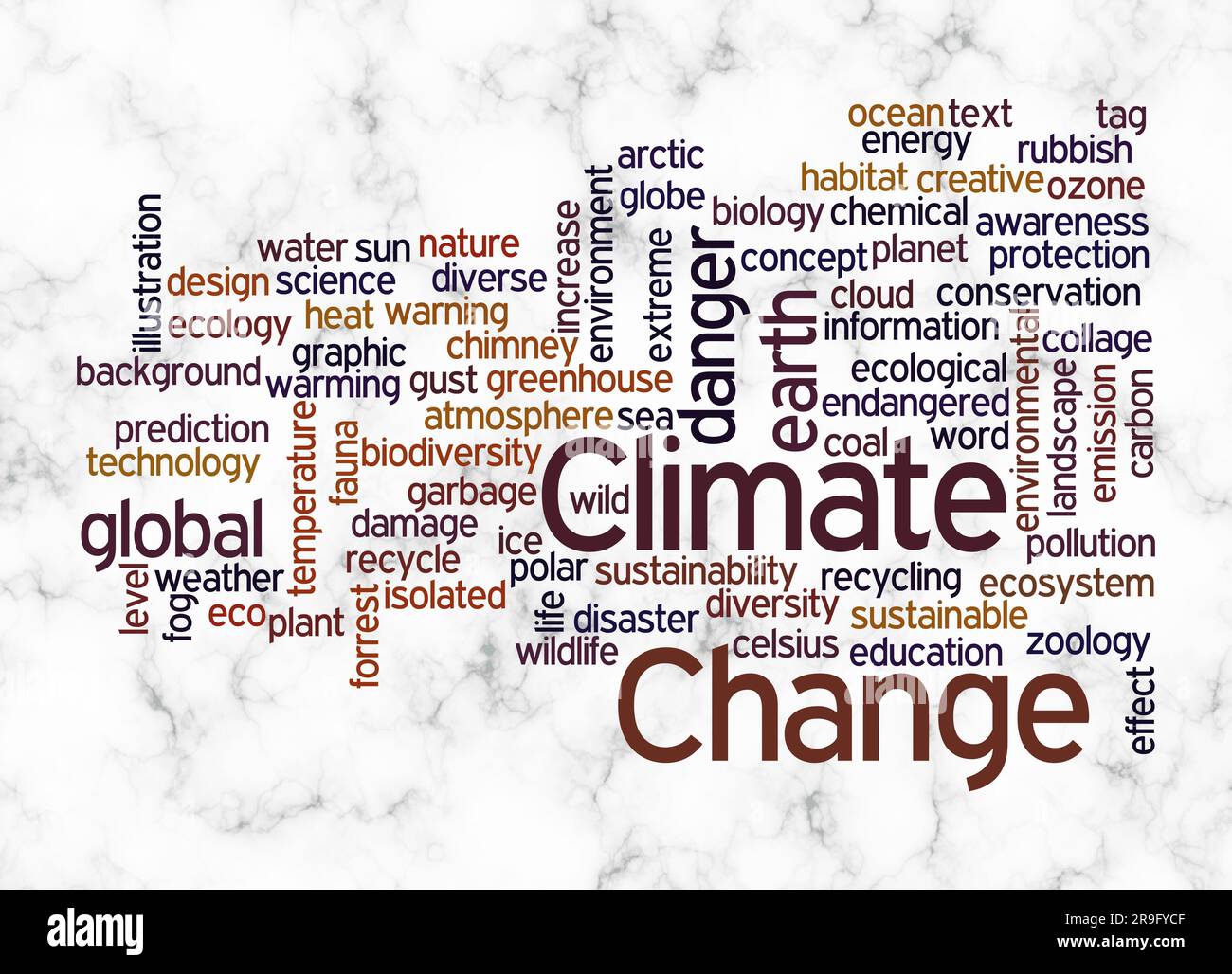 Word Cloud with CLIMATE CHANGE concept create with text only Stock ...