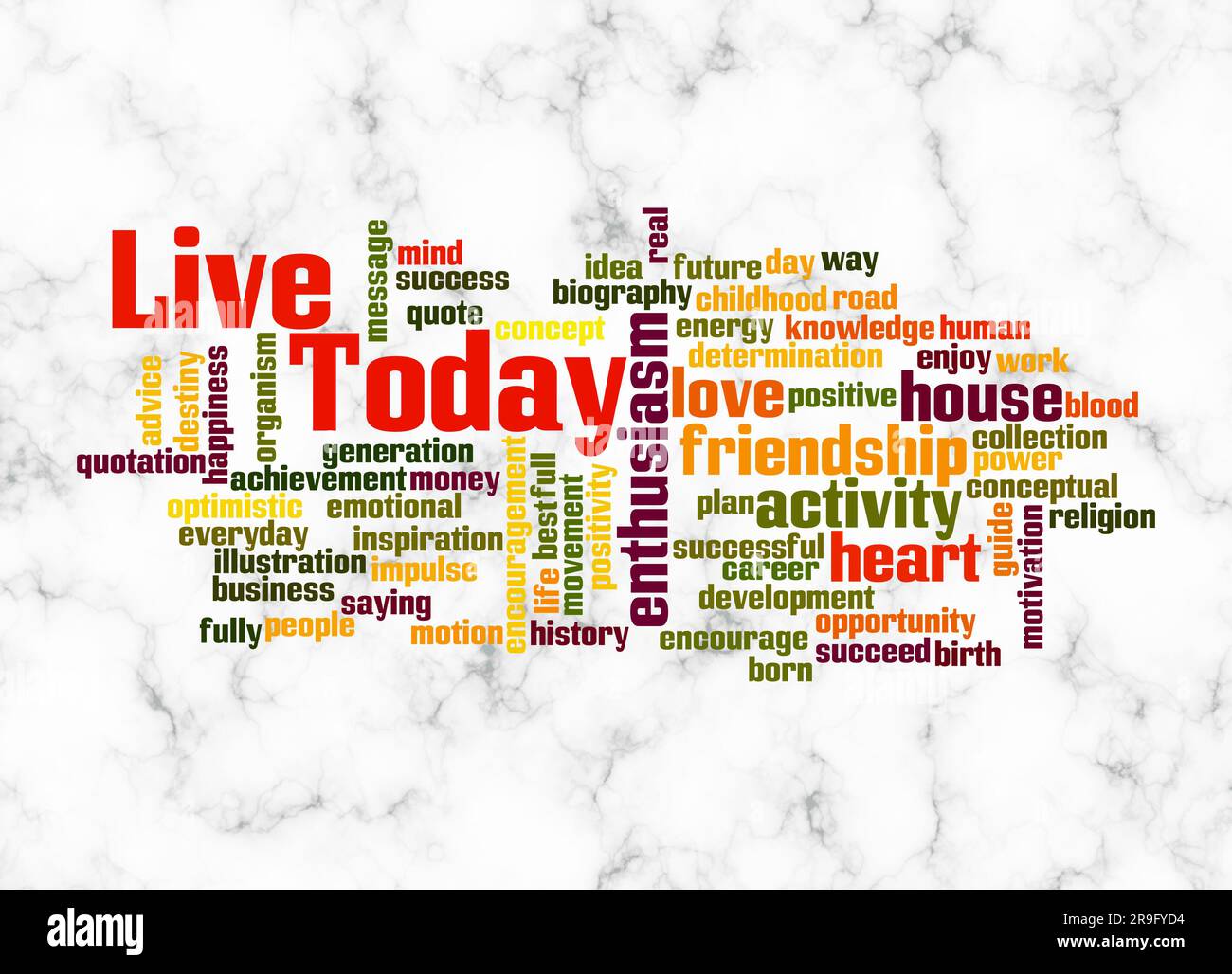 Word Cloud with LIVE TODAY concept create with text only Stock Photo ...
