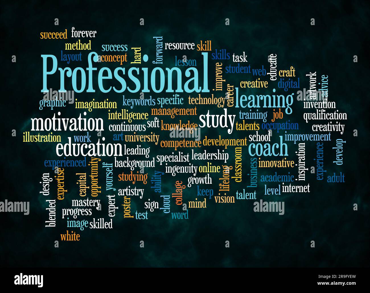 Word Cloud with PROFESSIONAL concept create with text only Stock Photo ...