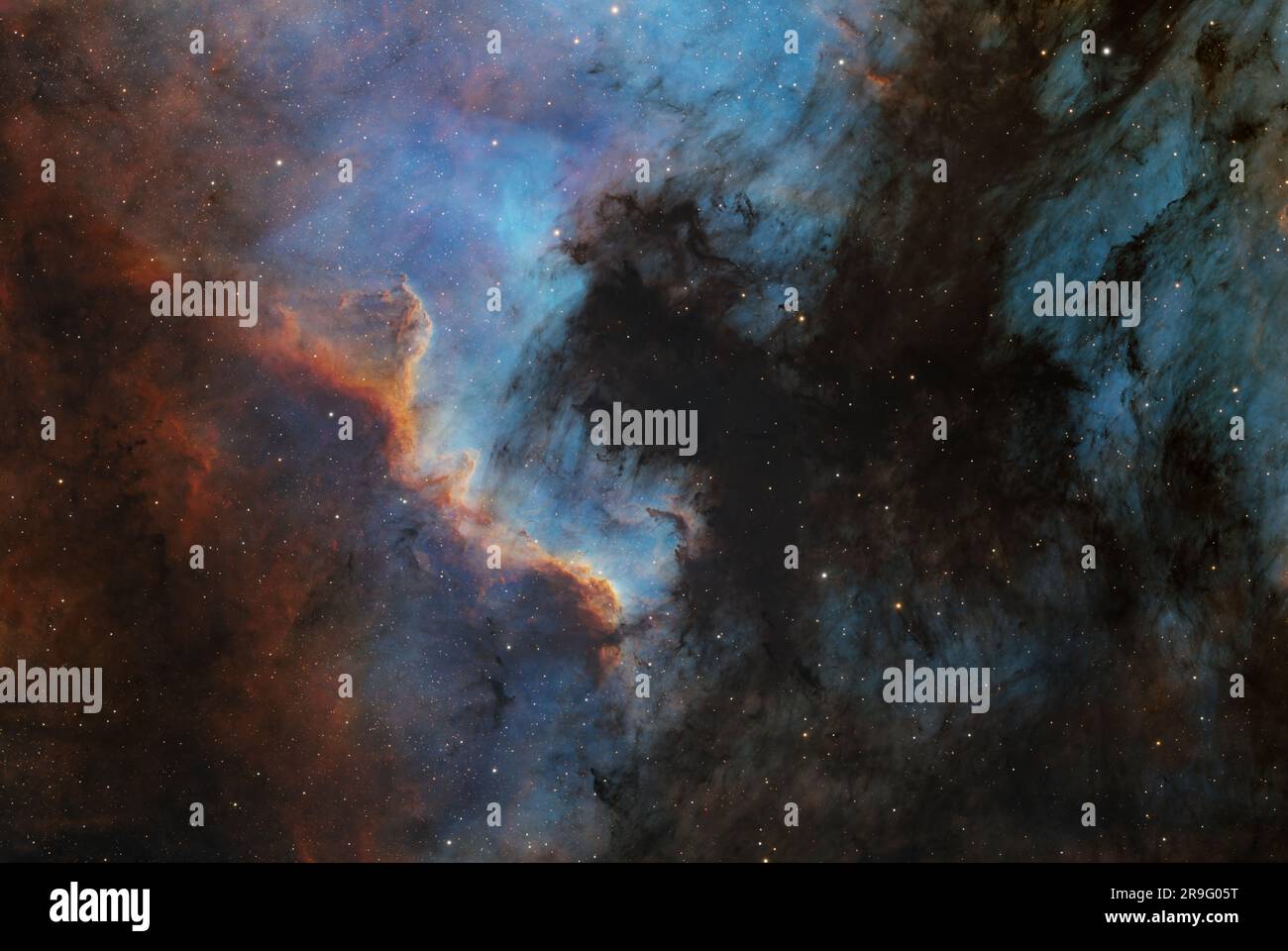 A stunning nebula filled with bright stars and beautiful colors Stock ...