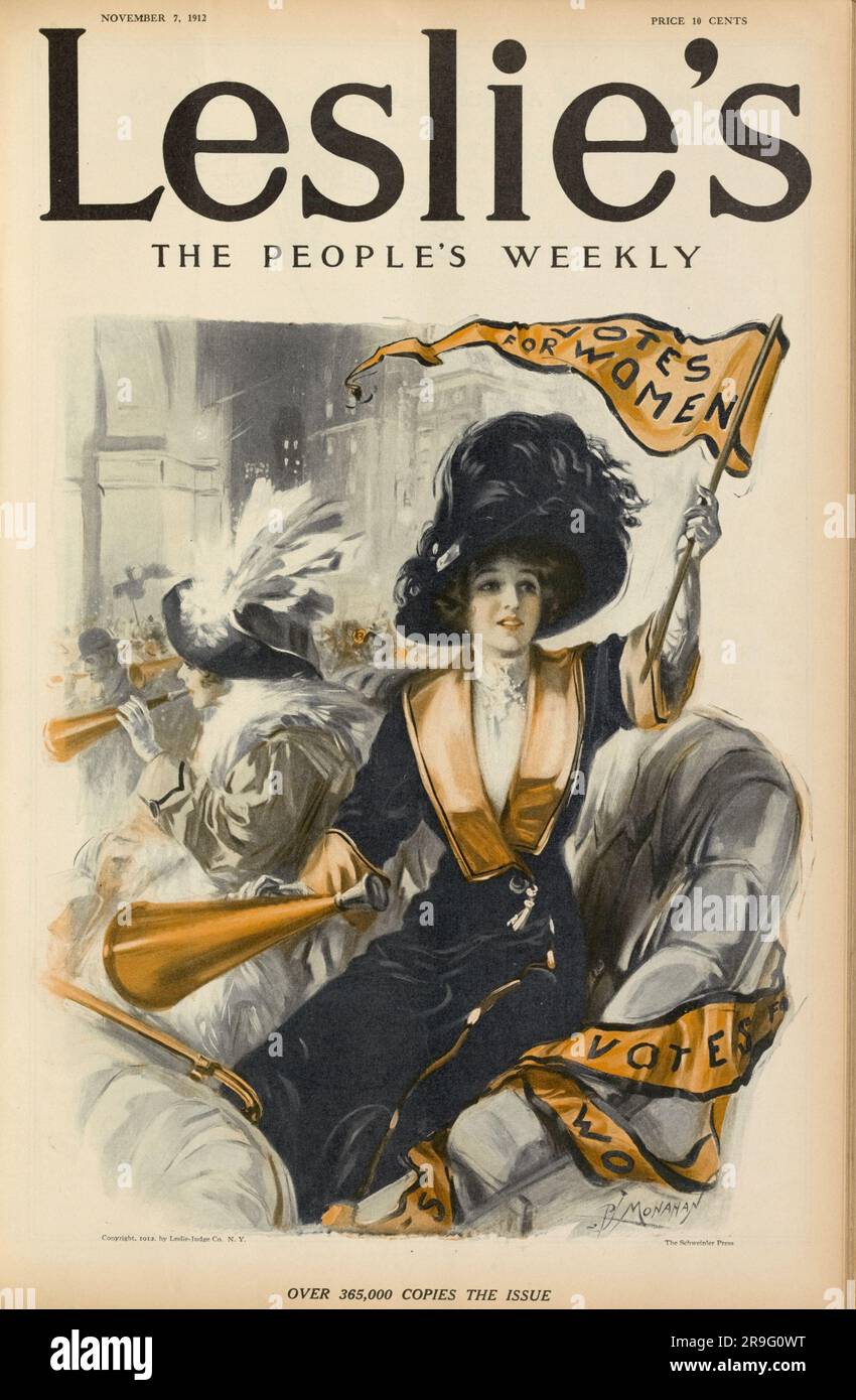 The front page of the weekly magazine Leslie's devoted to women's ...