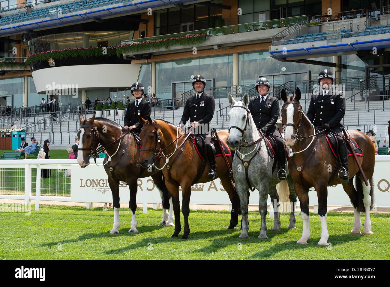 Ascot, Berkshire, UK. 22nd June, 2023. Thames Valley Police Mounted ...