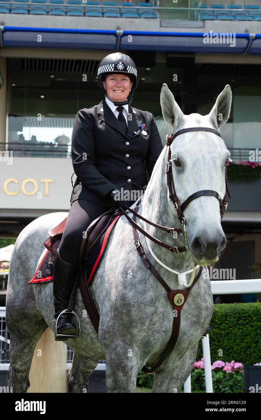 Ascot, Berkshire, UK. 22nd June, 2023. Thames Valley Police Mounted ...