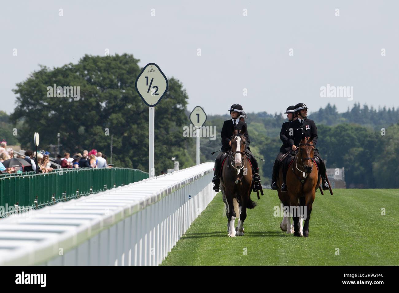 Ascot, Berkshire, UK. 22nd June, 2023. Thames Valley Police Mounted ...
