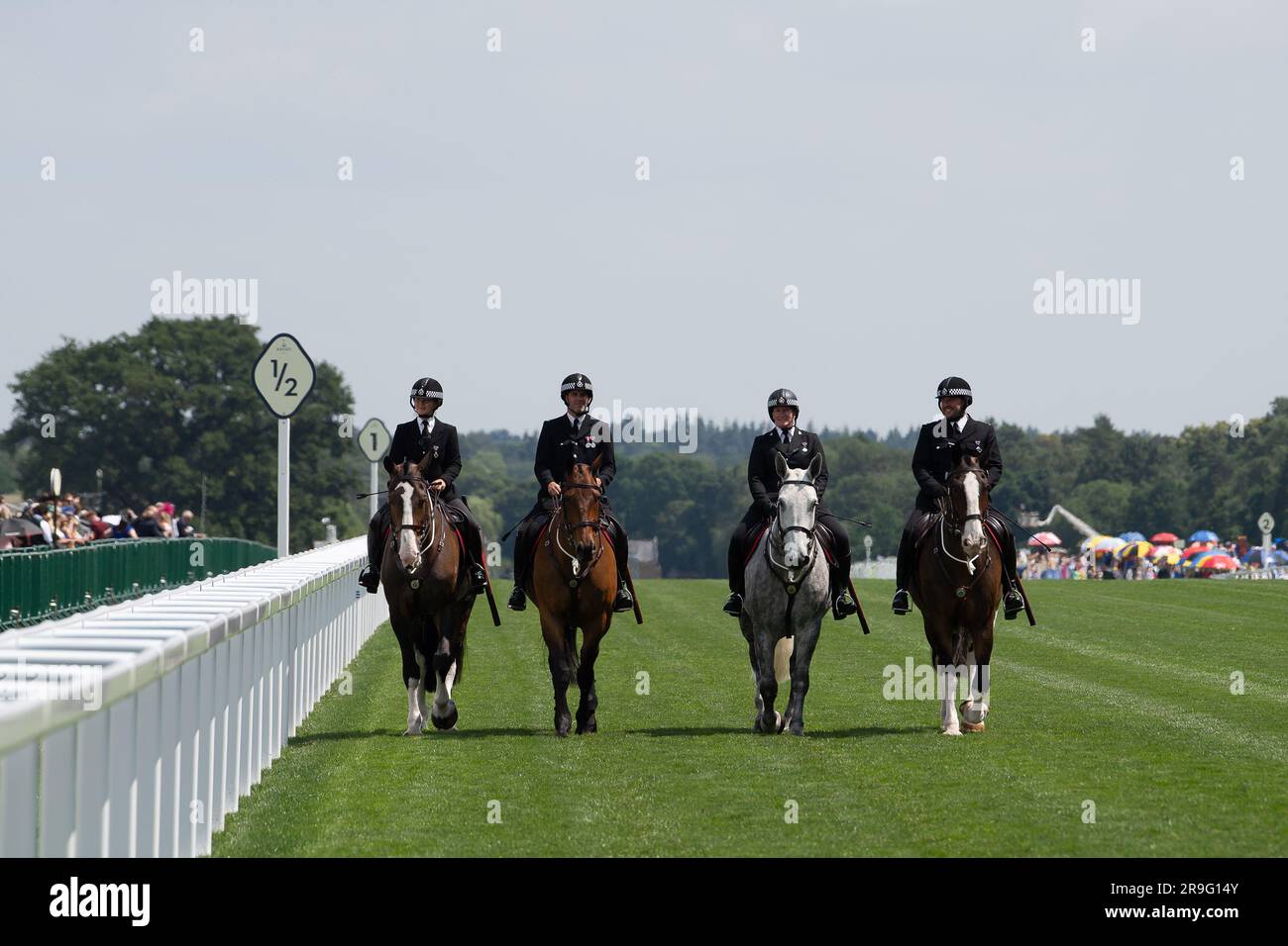 Ascot, Berkshire, UK. 22nd June, 2023. Thames Valley Police Mounted ...