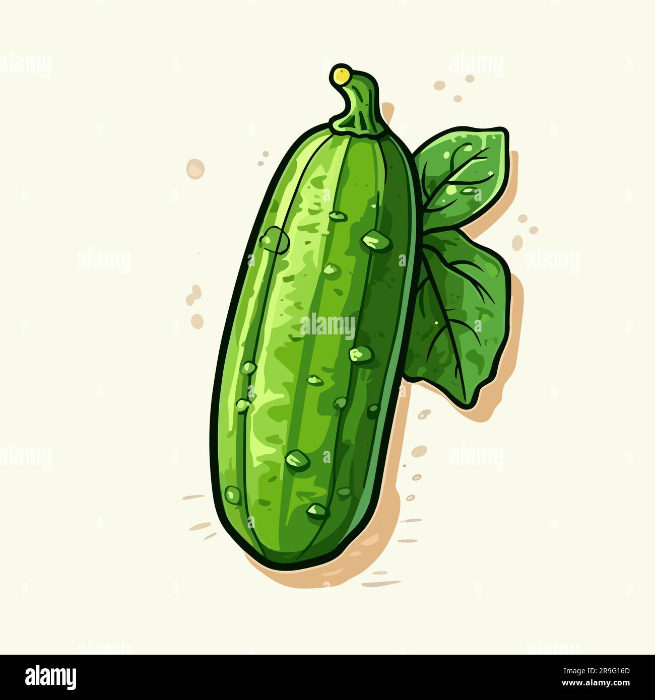 Cucumber. Cucumber hand-drawn illustration. Vector doodle style cartoon ...