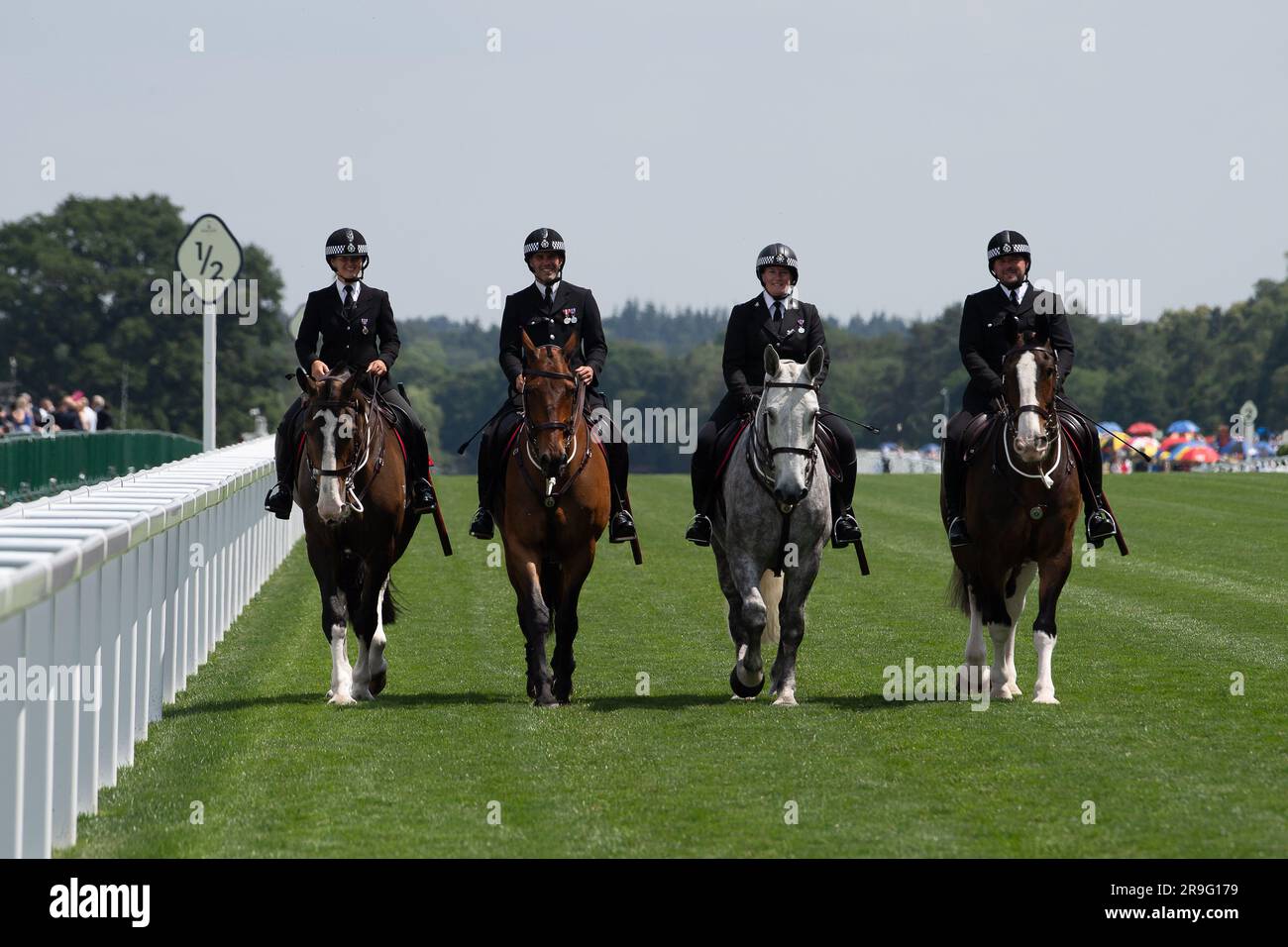 Ascot, Berkshire, UK. 22nd June, 2023. Thames Valley Police Mounted ...