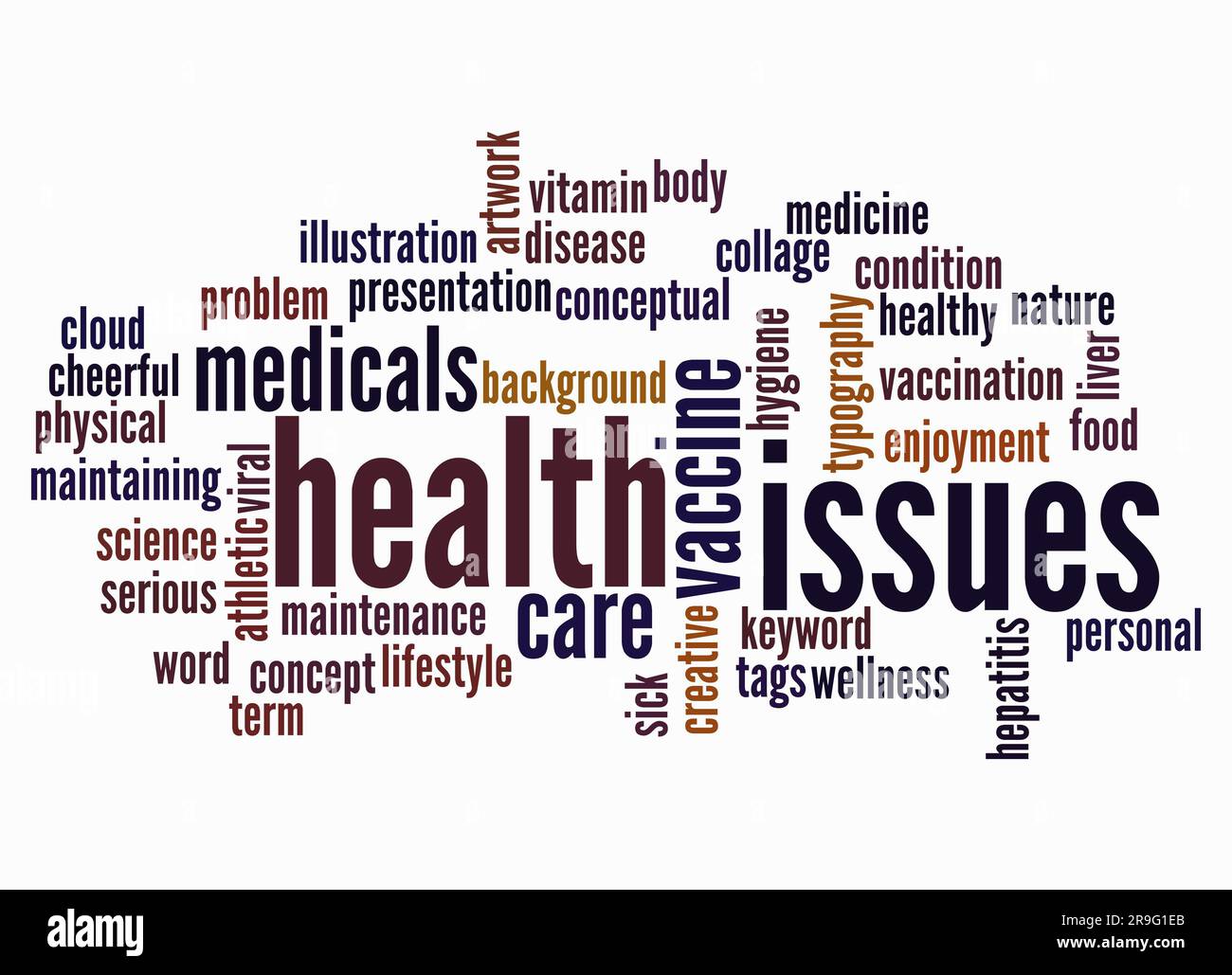 Word Cloud with health issues concept create with text only Stock Photo ...