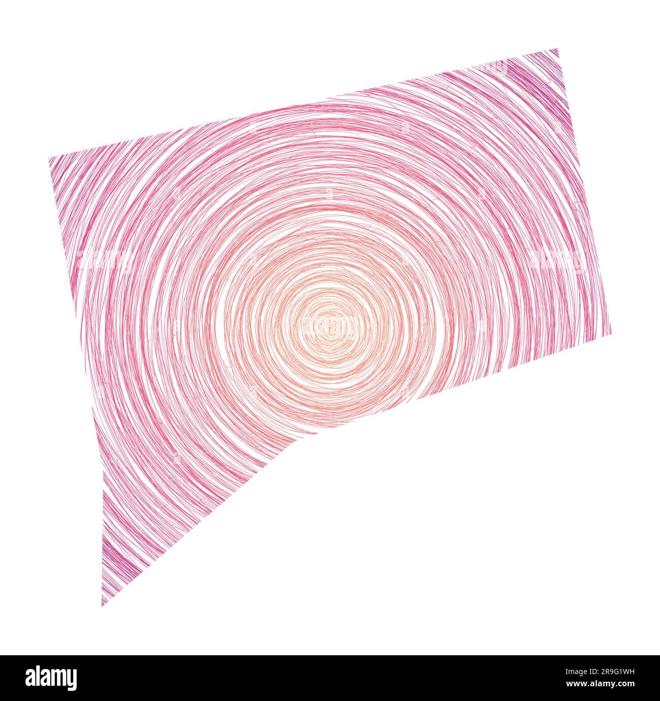 Connecticut map filled with concentric circles. Sketch style circles in ...