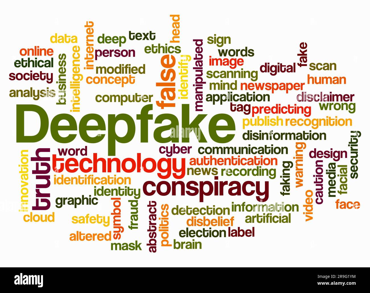 Word Cloud with DEEPFAKE concept create with text only Stock Photo - Alamy