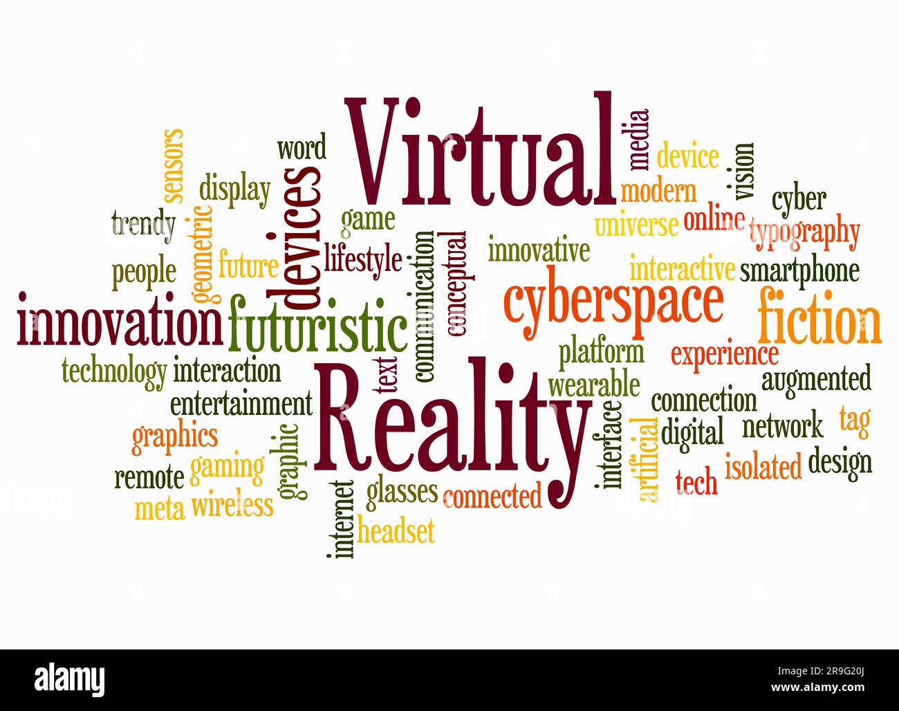 Word Cloud with VIRTUAL REALITY concept create with text only Stock Photo - Alamy