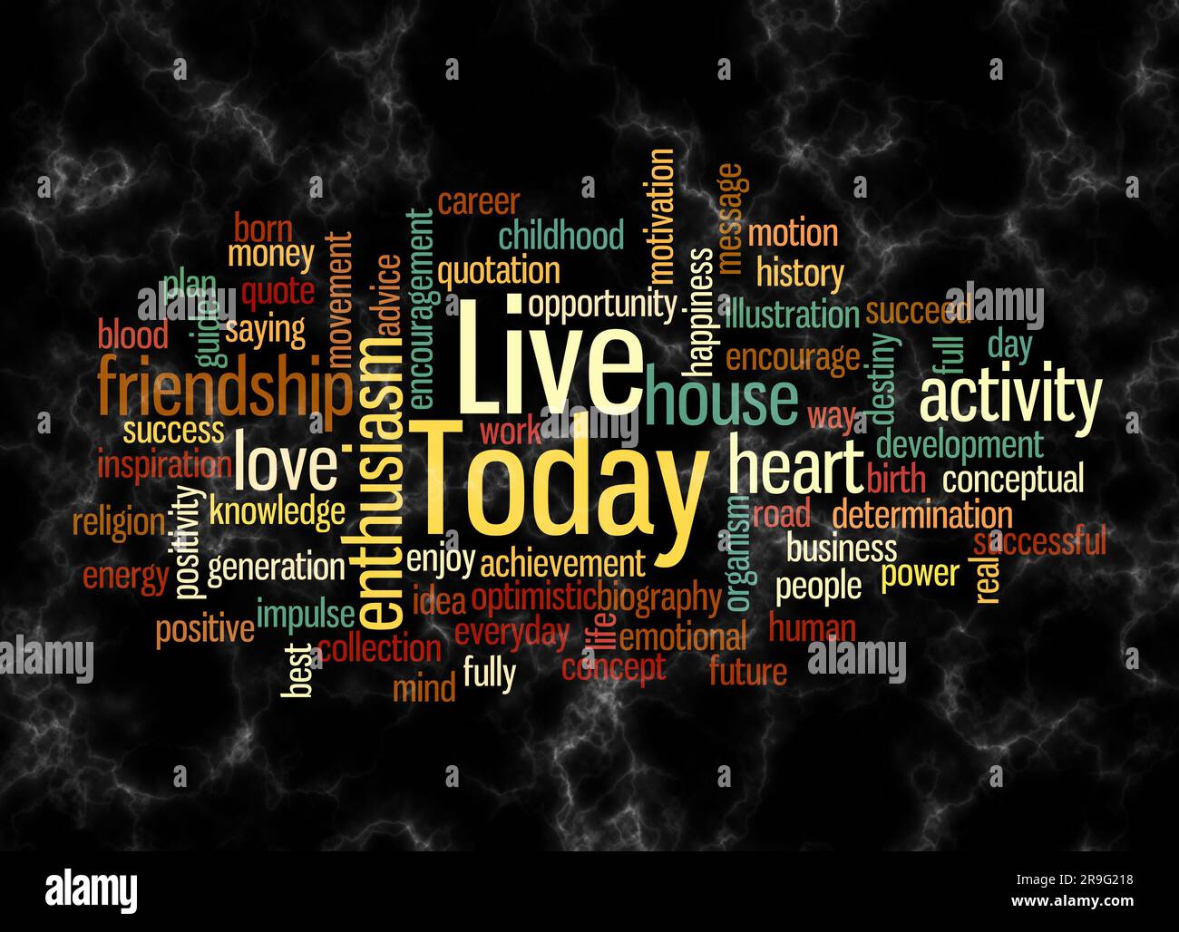 Word Cloud with LIVE TODAY concept create with text only Stock Photo ...