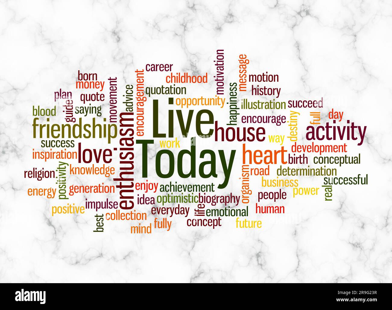 Word Cloud with LIVE TODAY concept create with text only Stock Photo ...