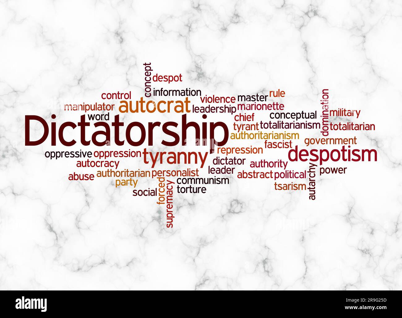 Word Cloud with DICTATORSHIP concept create with text only Stock Photo ...