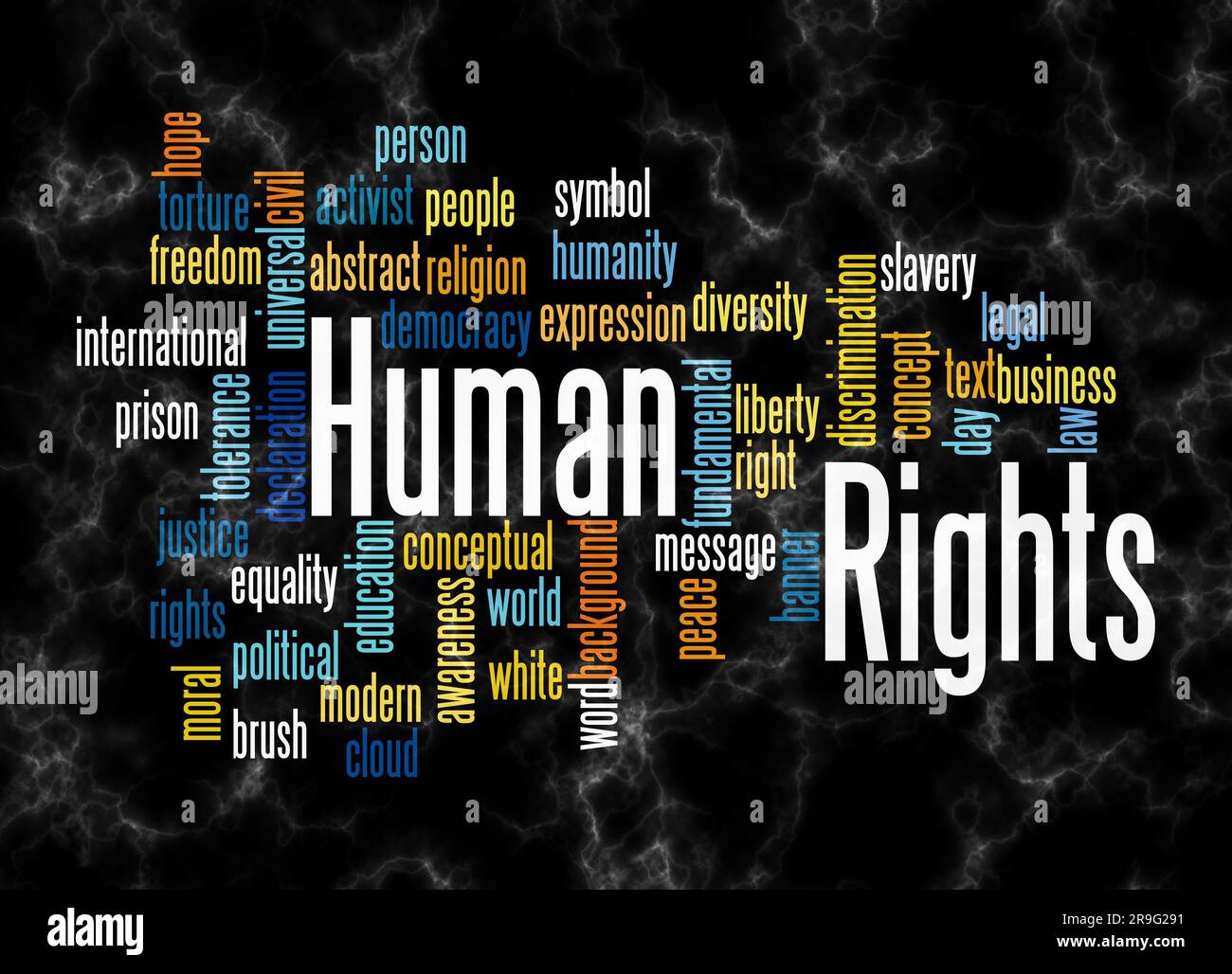 Word Cloud with HUMAN RIGHTS concept create with text only Stock Photo ...