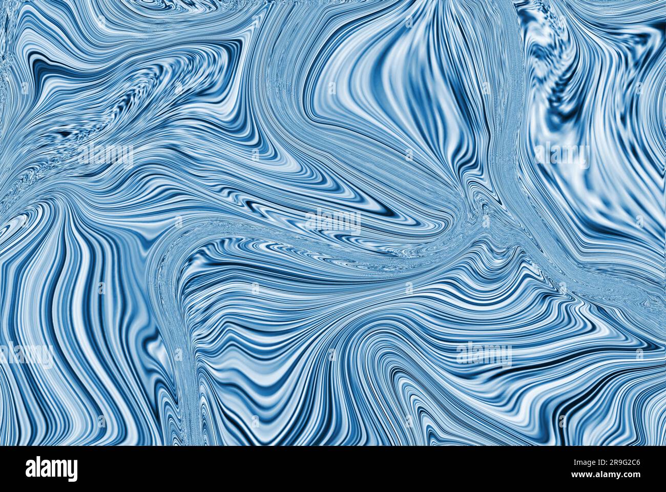 Blue waves marble texture. Precious metal flow image. Liquid surface ...